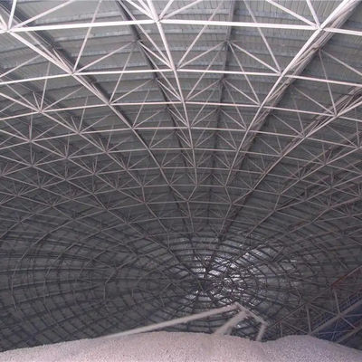 Large Span 100m Hot Dip Galvanized Steel Structure Space Frame Q235