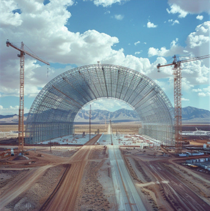 Large Span Bolt Ball Design Steel Space Frame for Coal Shed Building ...