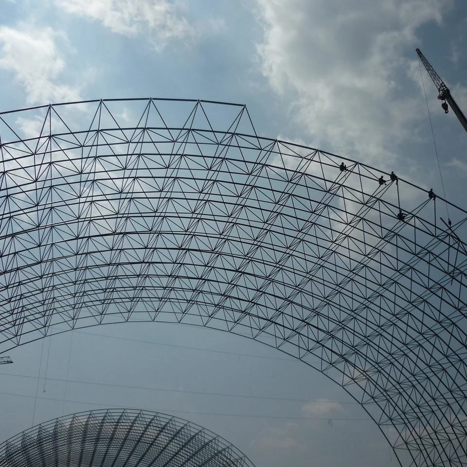 Portal Frame Stadium Steel Structure With Roofing Sandwich Panel Single ...