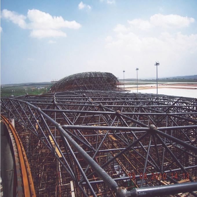 Prefabricated Q235 Steel Space Frames 820mm Roof Steel Structure Building